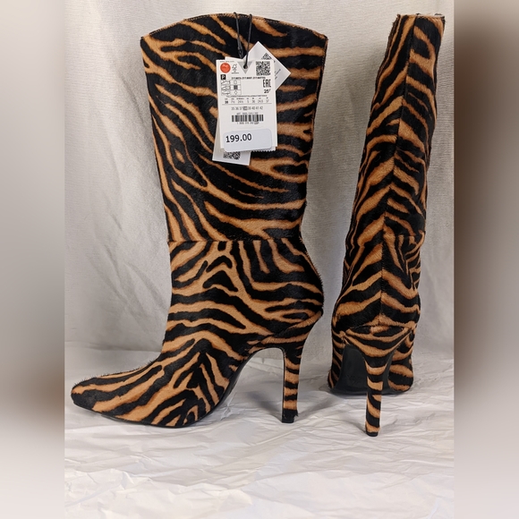 Zara | Shoes | Zara Animal Print 4 Heel Boot | Poshmark